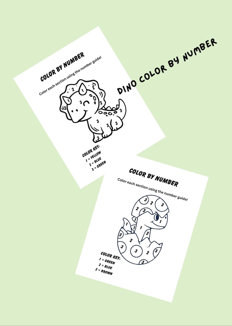 Dinosaur Color by Number Printable | Teacher Classroom Activity ...