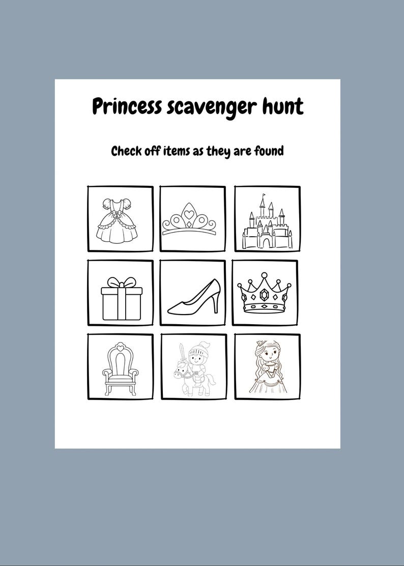 Princess Scavenger Hunt Game for Kids | Magical Birthday Activity ...