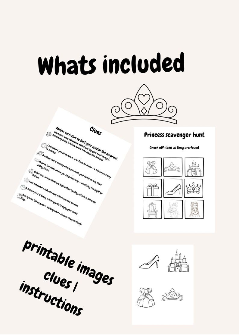 Princess Treasure Hunt Game | Kids Adventure Activity (instant Download ...
