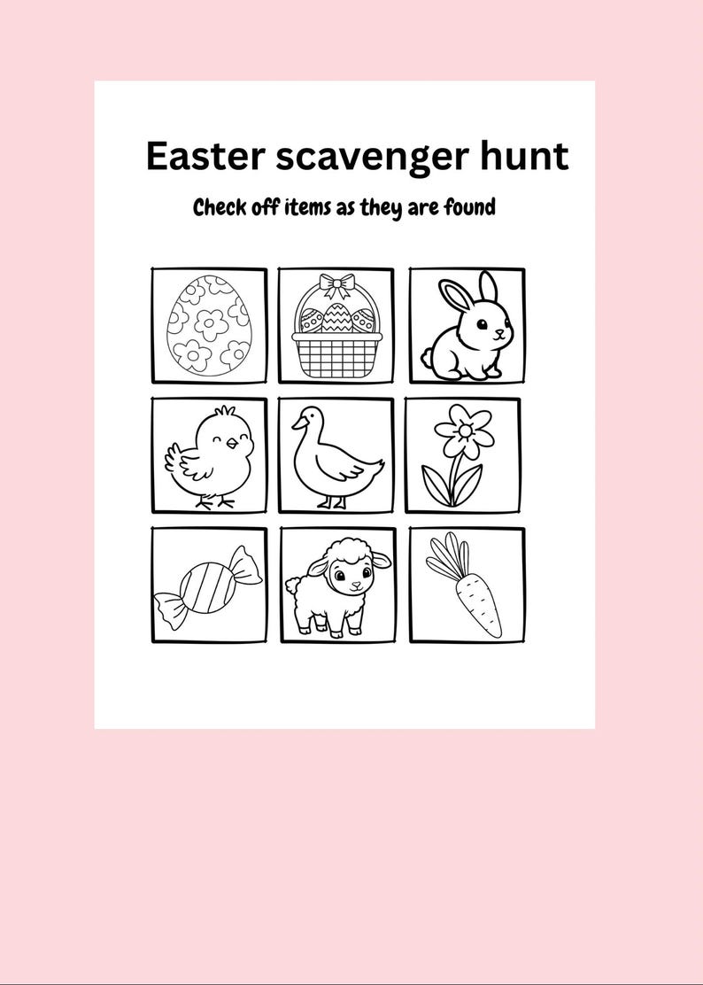 Easter Scavenger Hunt Printable Clues | Kids Indoor Egg Hunt Activity ...
