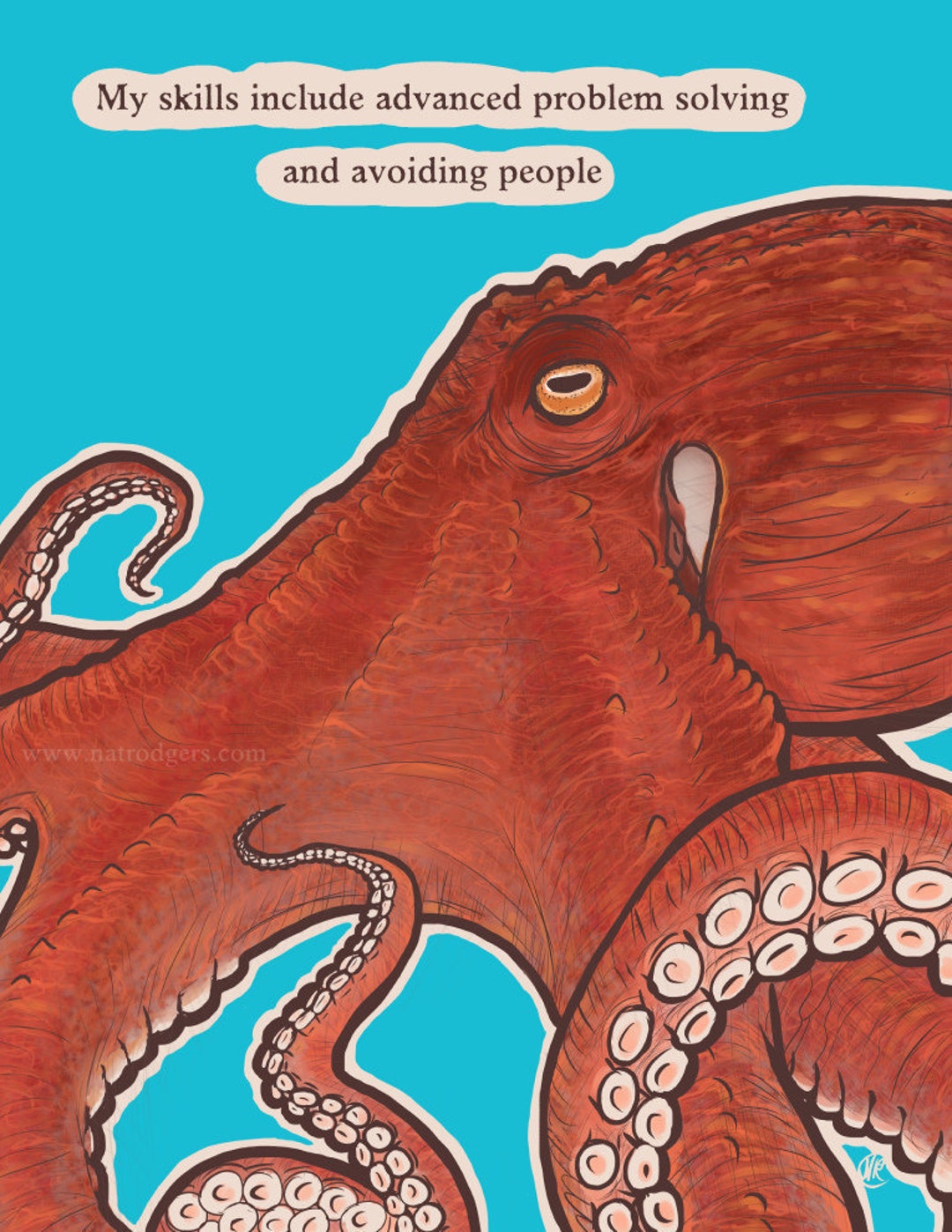 Cuteness and Vexation: Octopus Skills 8.5 X 11 - Etsy