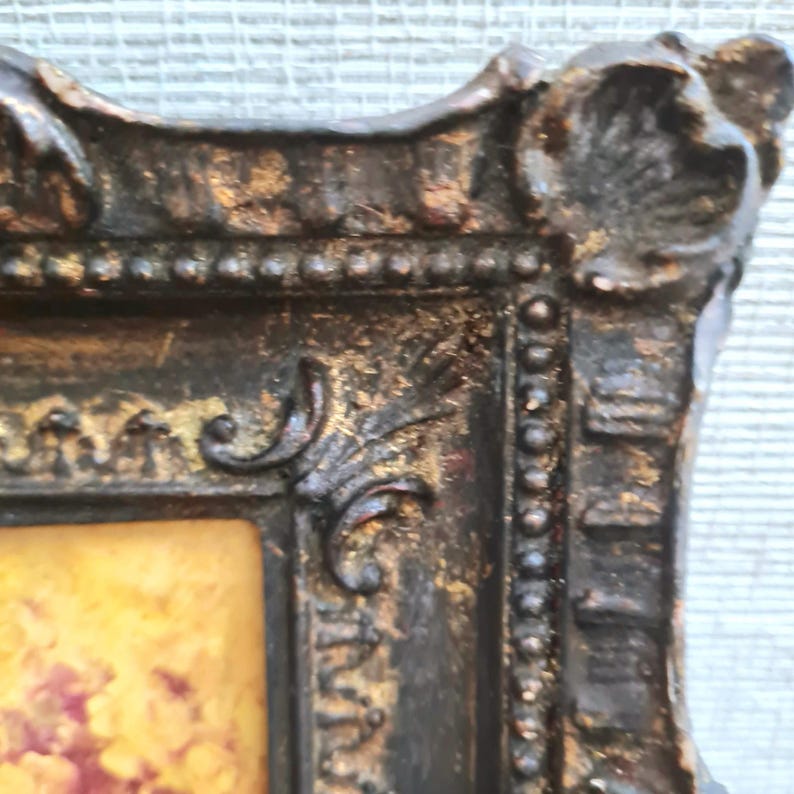 Antique Rococo Miniature Still Life, Ornate French Bouquet of Flowers ...