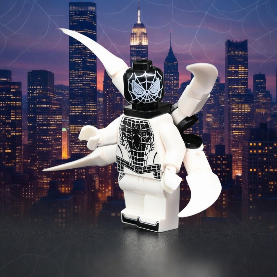 Spider-man Negative Zone Minifigure - Anti-venom Style Inverted Colors ...
