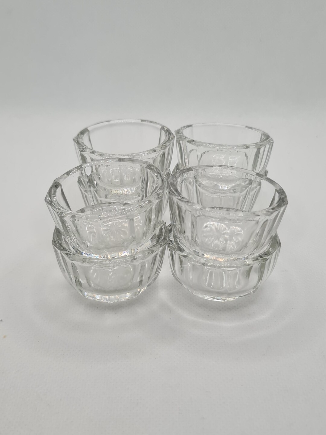 Vintage Clear Glass Salt Dip Bowls With Star Pattern Set of 8 - Etsy
