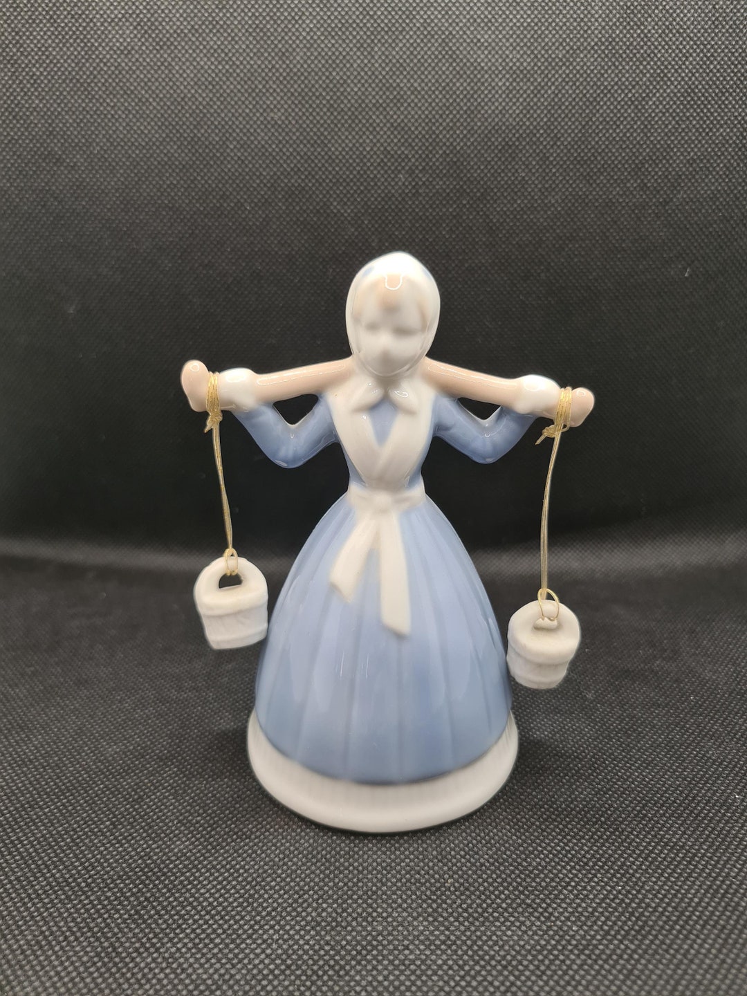 Vintage Milk Maid Bell Figurine - Etsy