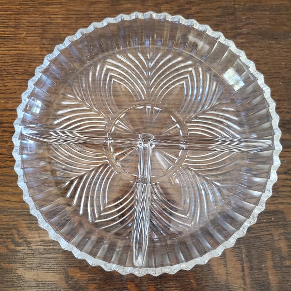 Glass Divided Plate - Etsy
