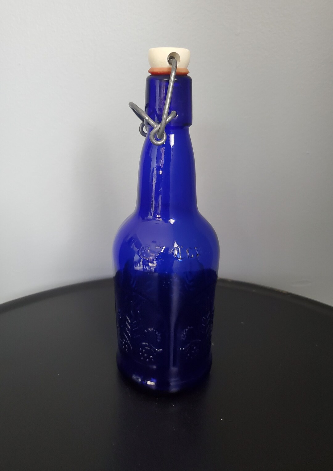 Vintage Cobalt Blue EZ Cap Floral Bottle - Etsy
