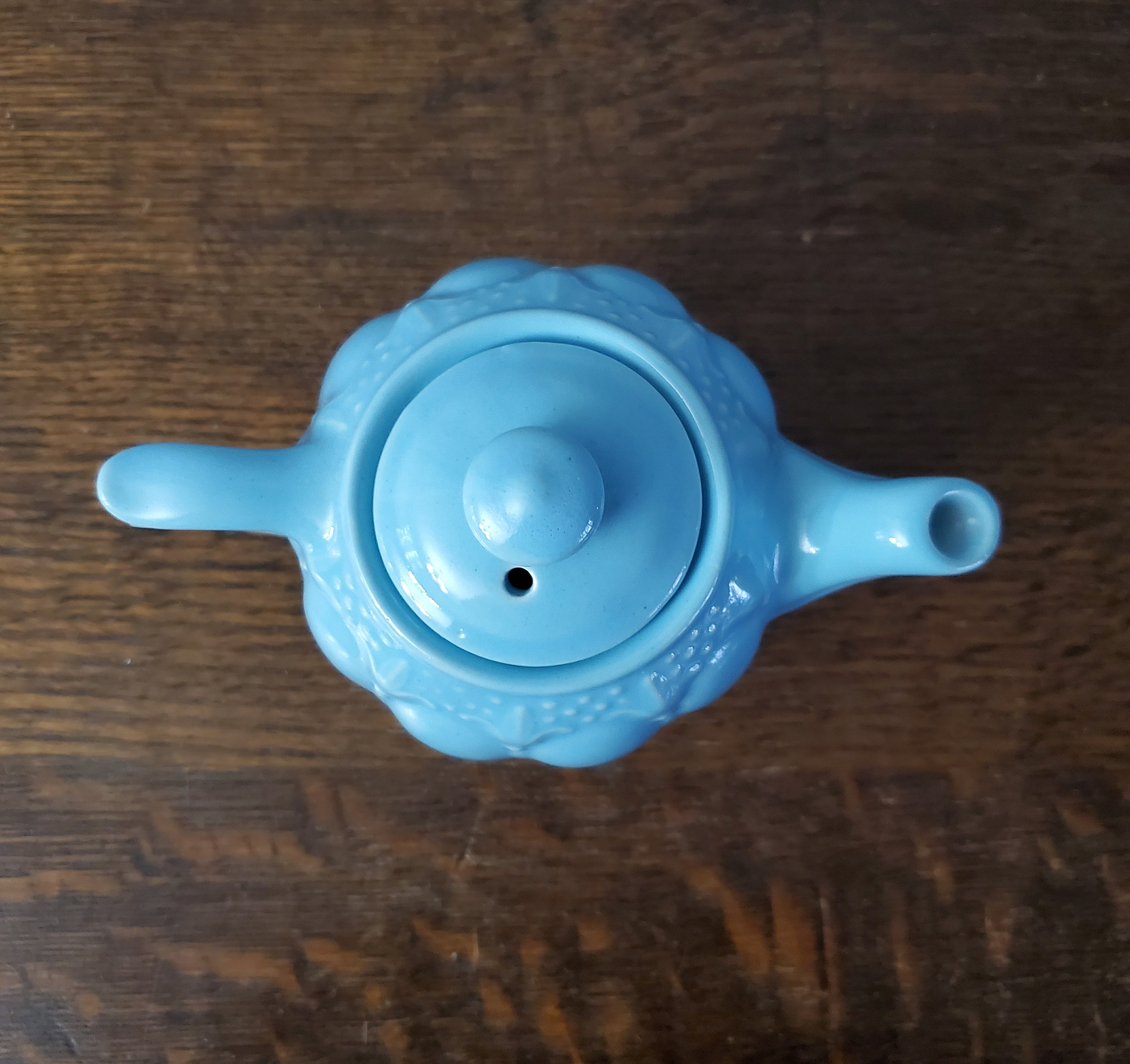 Vintage Small Aqua Blue Teapot - Etsy
