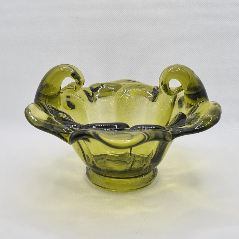 Green Murano Candy Dish - Etsy