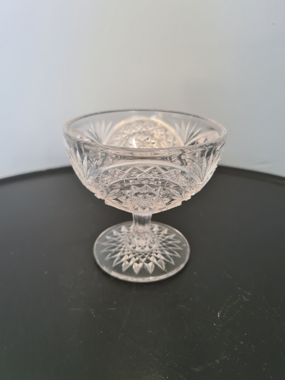 Vintage EAPG Imperial Glass Hobstar Pattern Sherbert Dish Roanoke Star ...