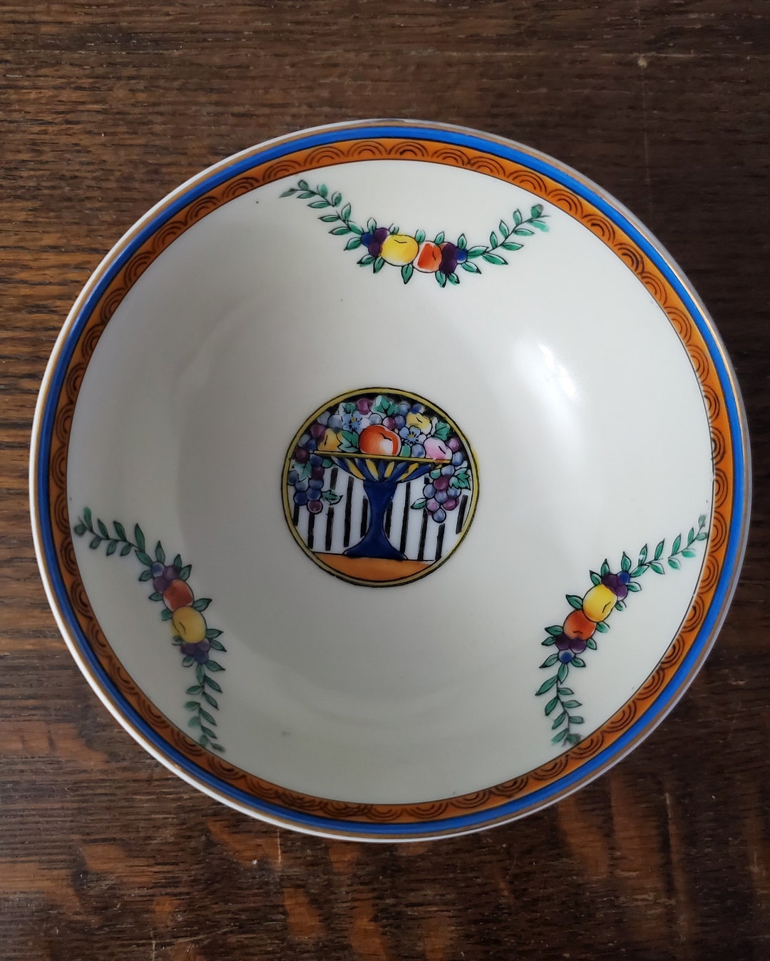 Vintage Noritake Morimura Porcelain Hand Painted Footed Bowl Japan - Etsy