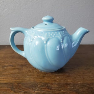 Vintage Small Aqua Blue Teapot - Etsy