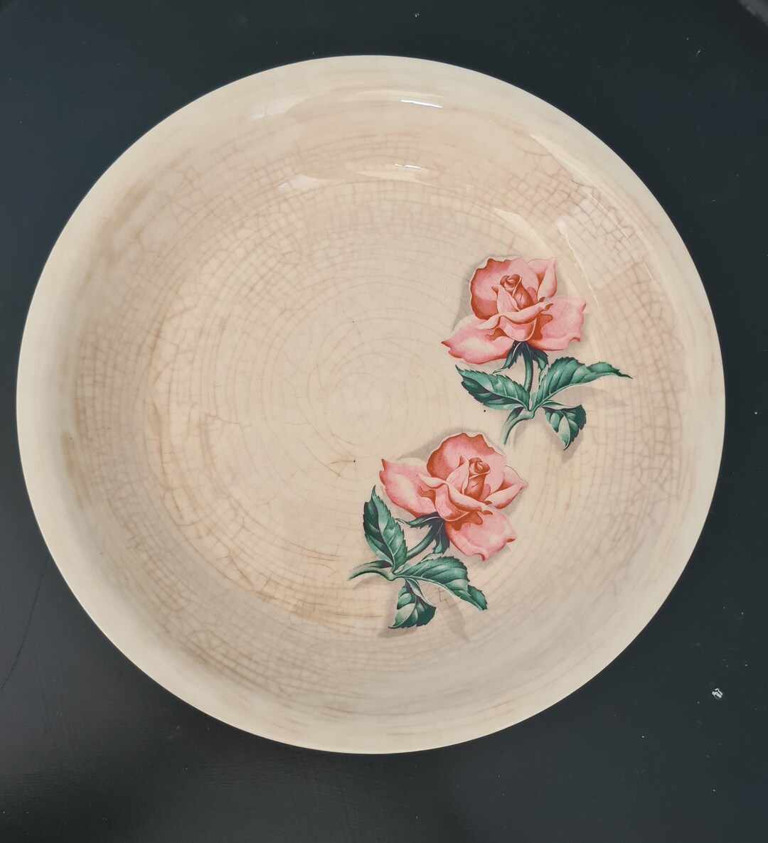 Vintage Thermocraft Ovenproof Pie Plate in Rose Pattern - Etsy