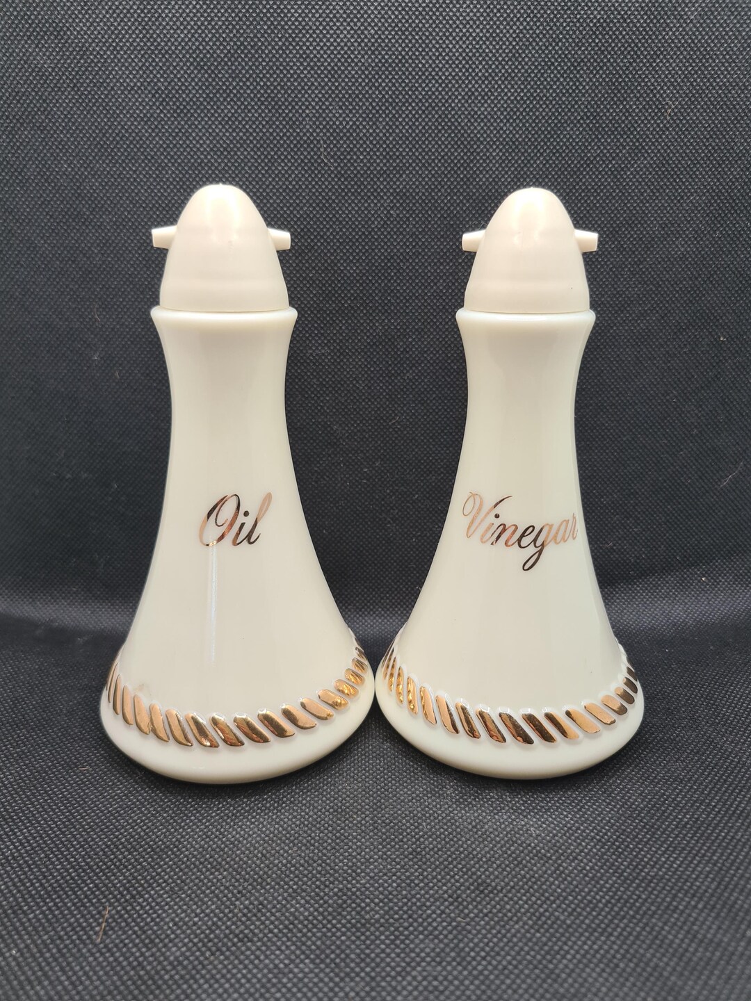 Vintage Wheatonware Vinegar and Oil Set - Etsy