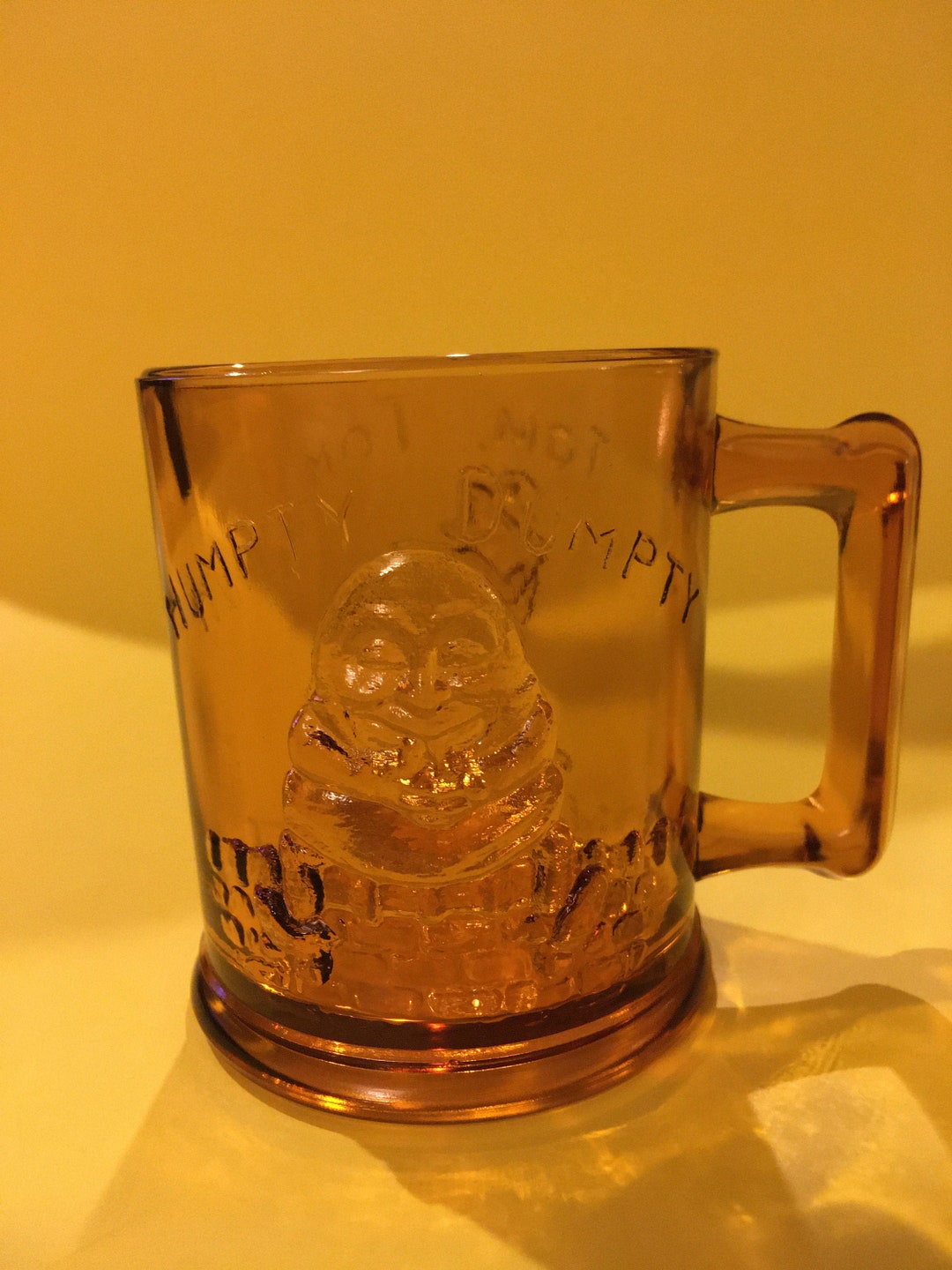 Very Cute Glass Humpty Dumpty Mug FREE SHIPPING - Etsy