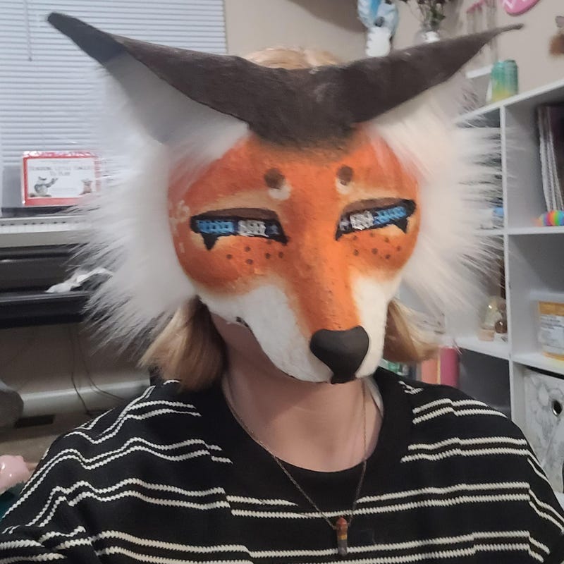 Silver Fox Therian Mask - Etsy