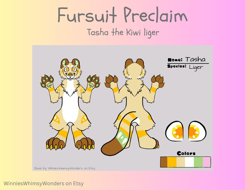Tasha the Liger - Fursuit Preclaim - Etsy