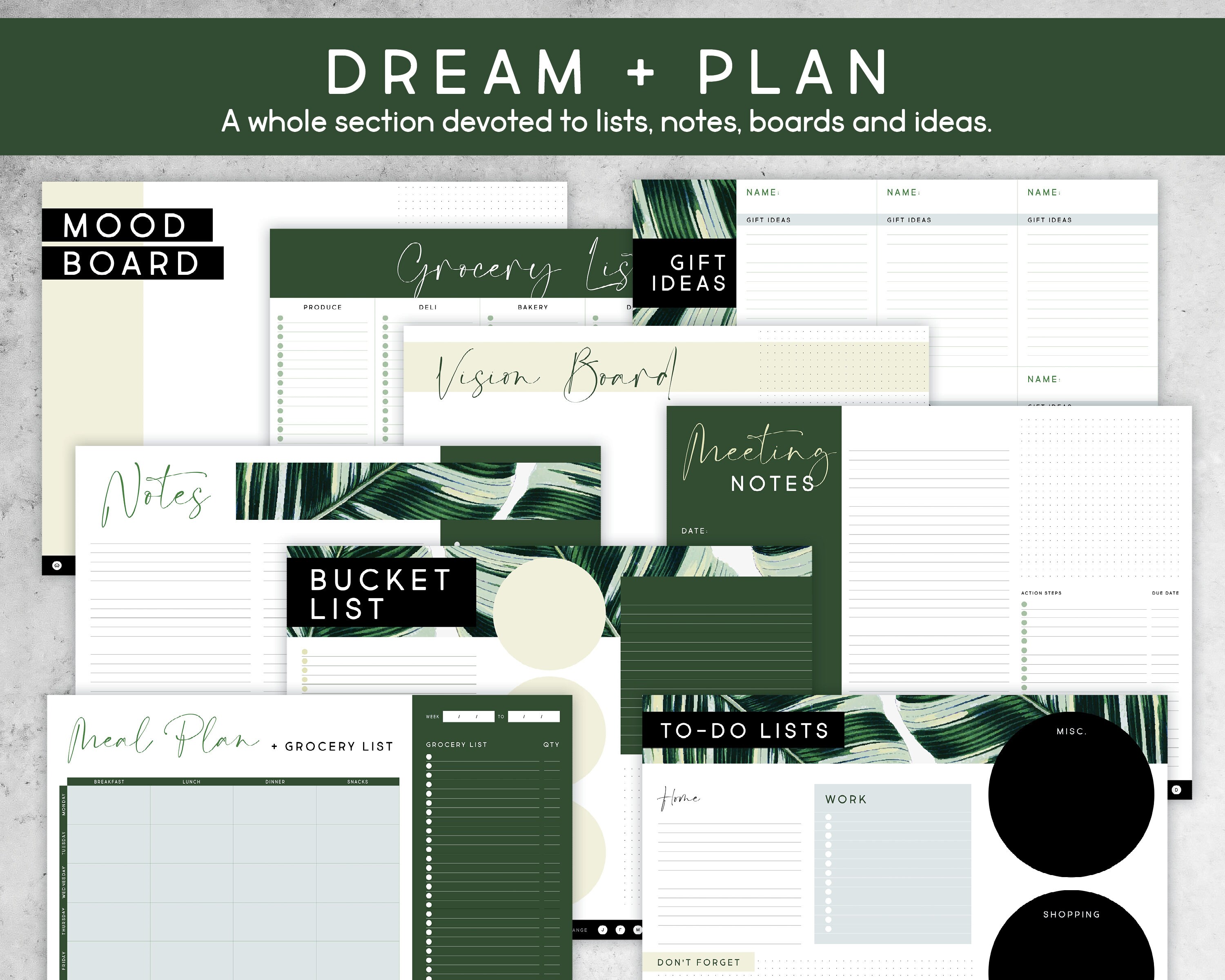 Digital Planner for Goodnotes "every Day is a Fresh Start" - Horizontal ...