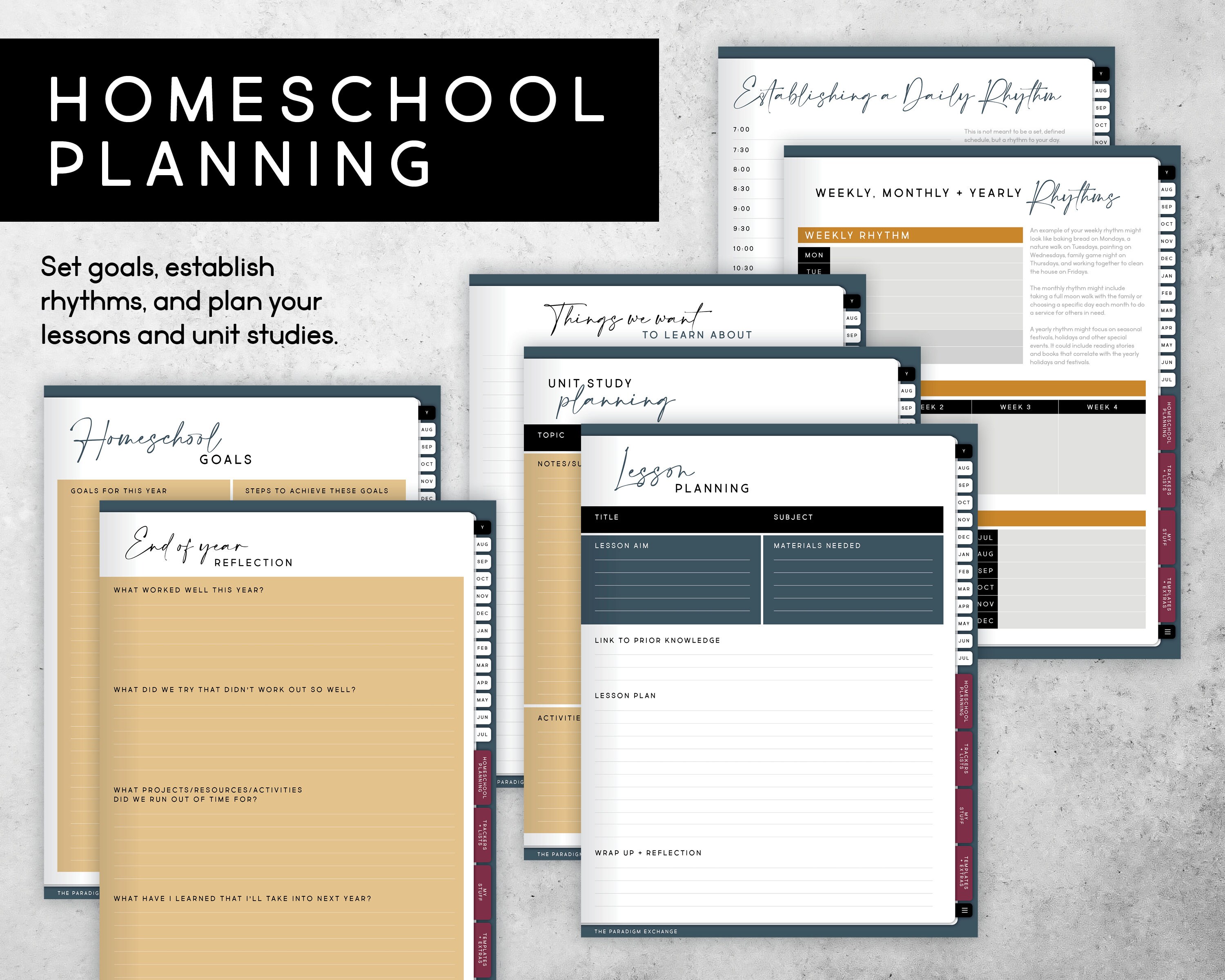 Abstract Painting Digital Homeschool Planner for Goodnotes - Etsy