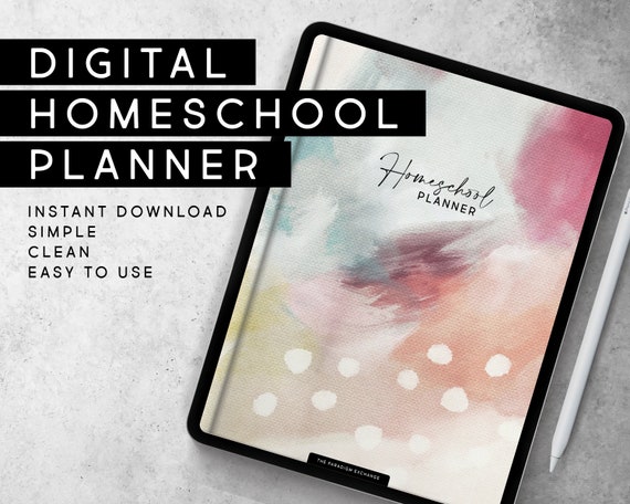 Abstract Painting Digital Homeschool Planner for Goodnotes - Etsy