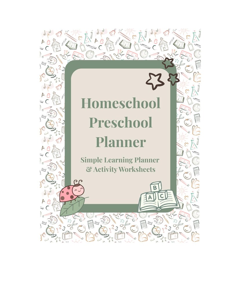Homeschool Planner Printable | Preschool Worksheets | Alphabet Number ...