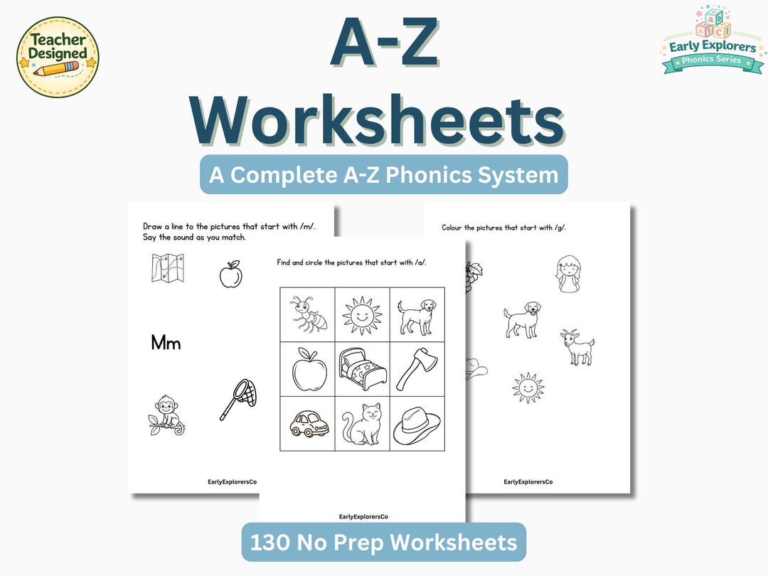Complete A-Z Letter Sound Bundle | 130 Printable Beginning Sound ...