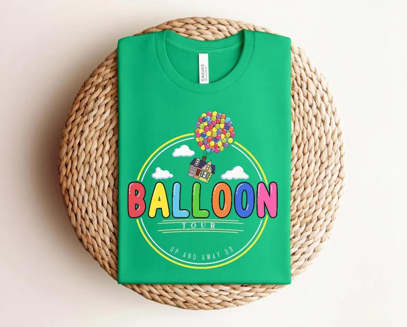 Up Movie Balloon Tour Adventure Shirt, Floating House Pixar Graphic T ...