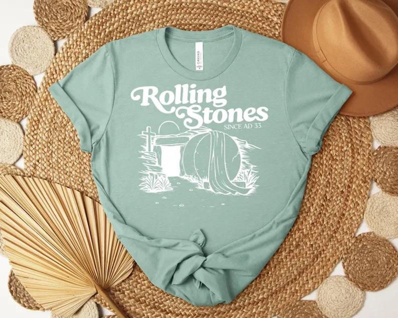 Rolling Stones Since AD 33 Easter Resurrection Shirt, Christian Faith ...