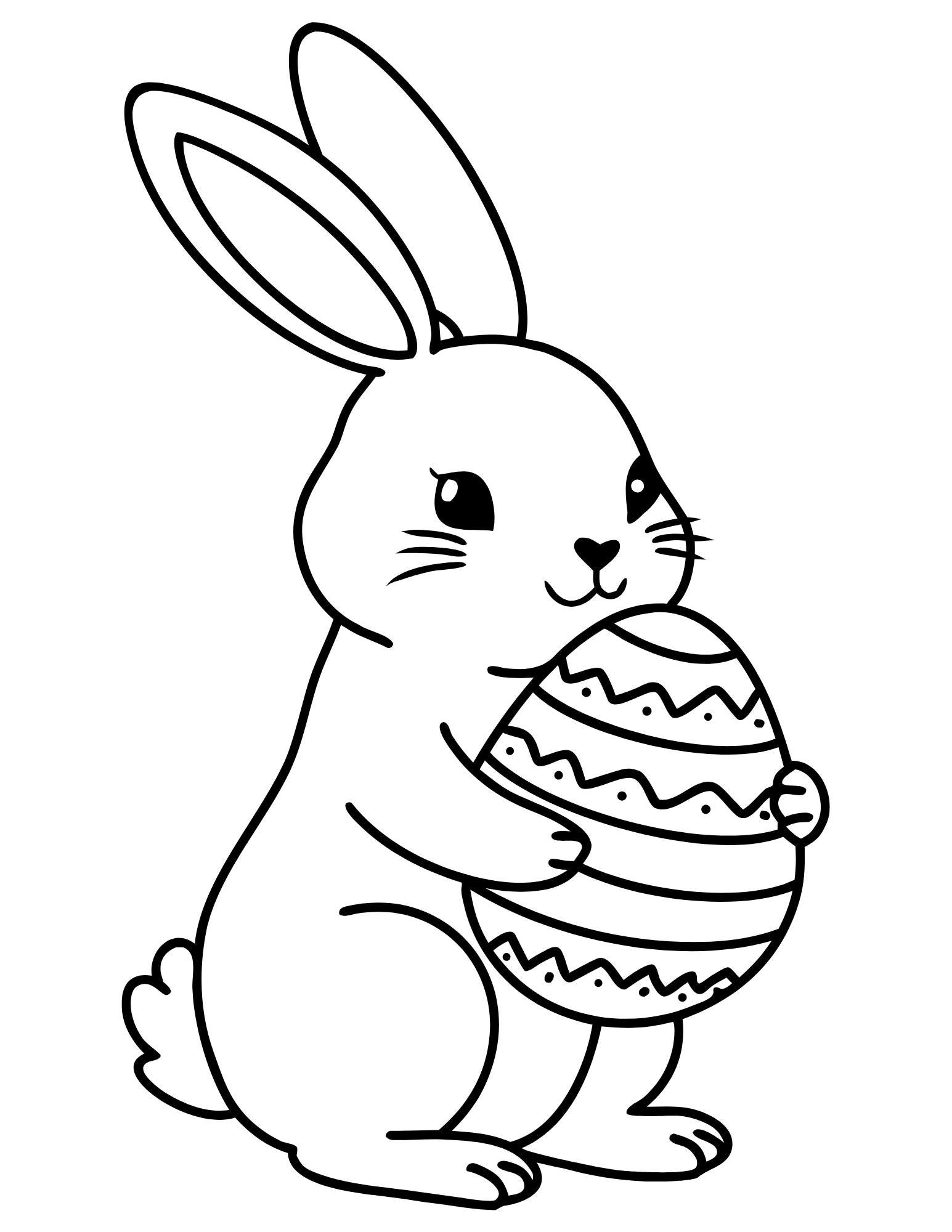 Easter Coloring Pages - Bold & Easy - 10 Pages (digital Download ...