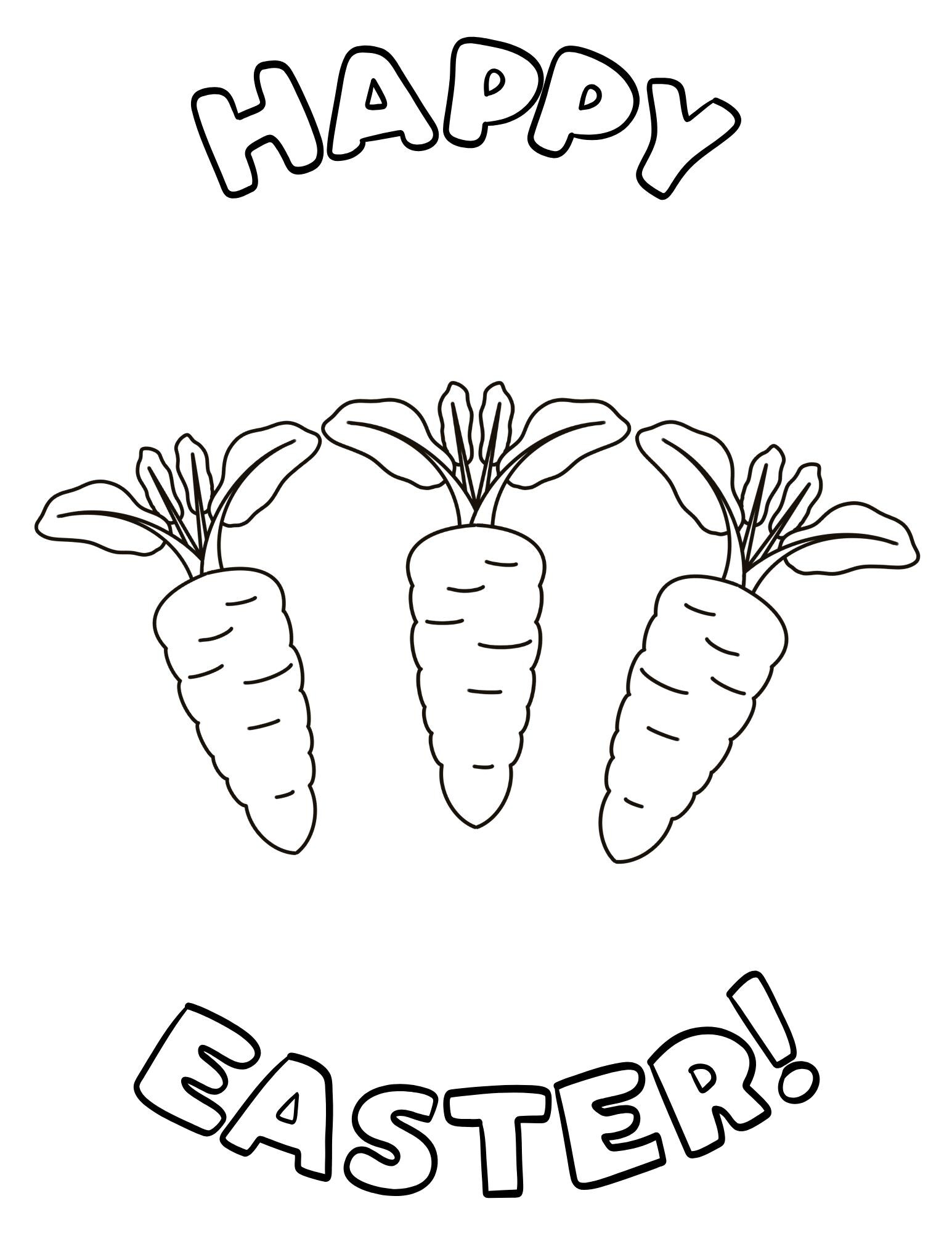Easter Coloring Pages - Bold & Easy - 10 Pages (digital Download ...