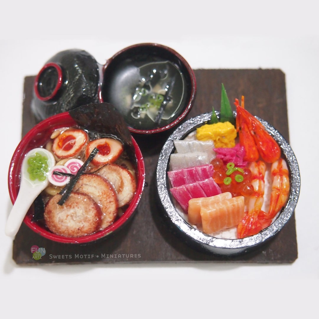 Dollhouse Japanese Miniature Food Set - Etsy