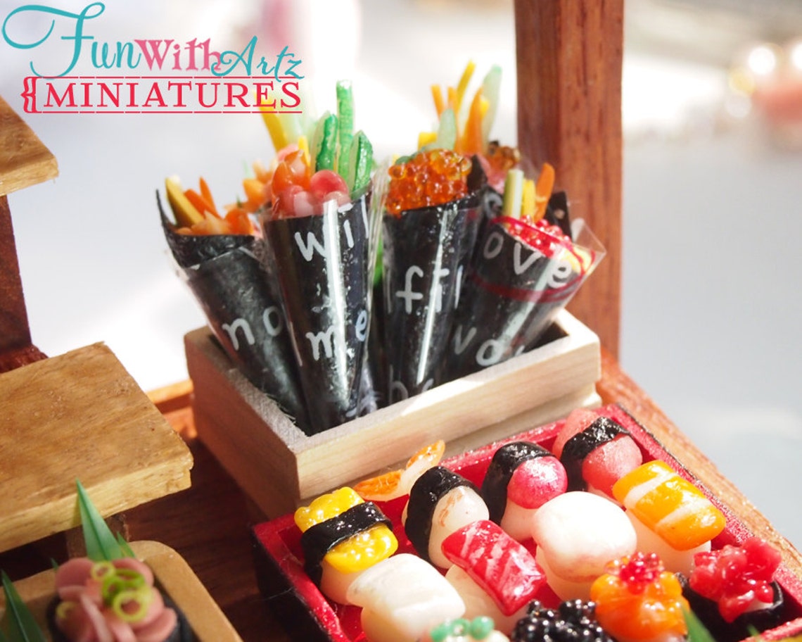 1by 12 Scale Kaiseki Dinner or Miniature Sushi & Maki Platter or ...