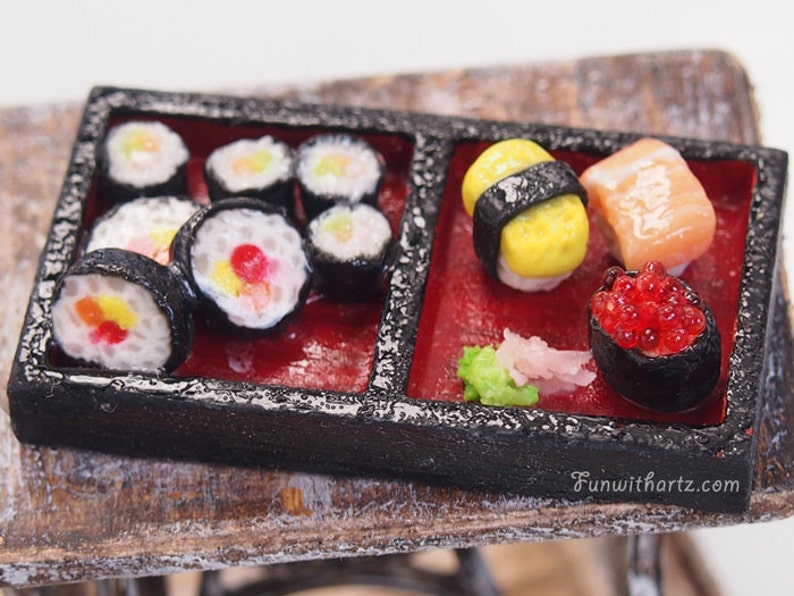 1by 12 Scale Kaiseki Dinner or Miniature Sushi & Maki Platter or ...