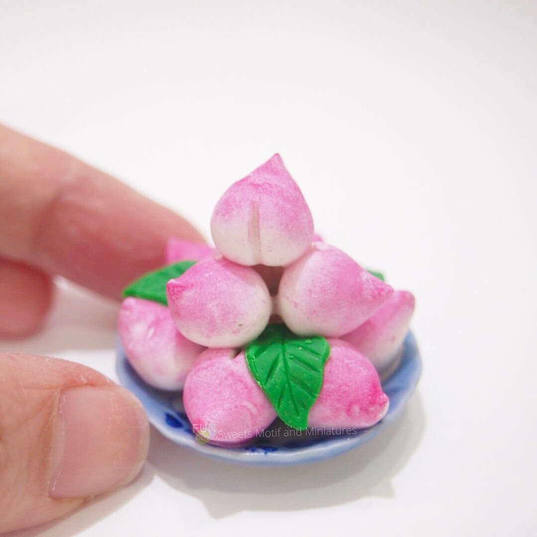 Blissful Peach Longevity Bun Shou Tao & Prosperity Cake - Etsy