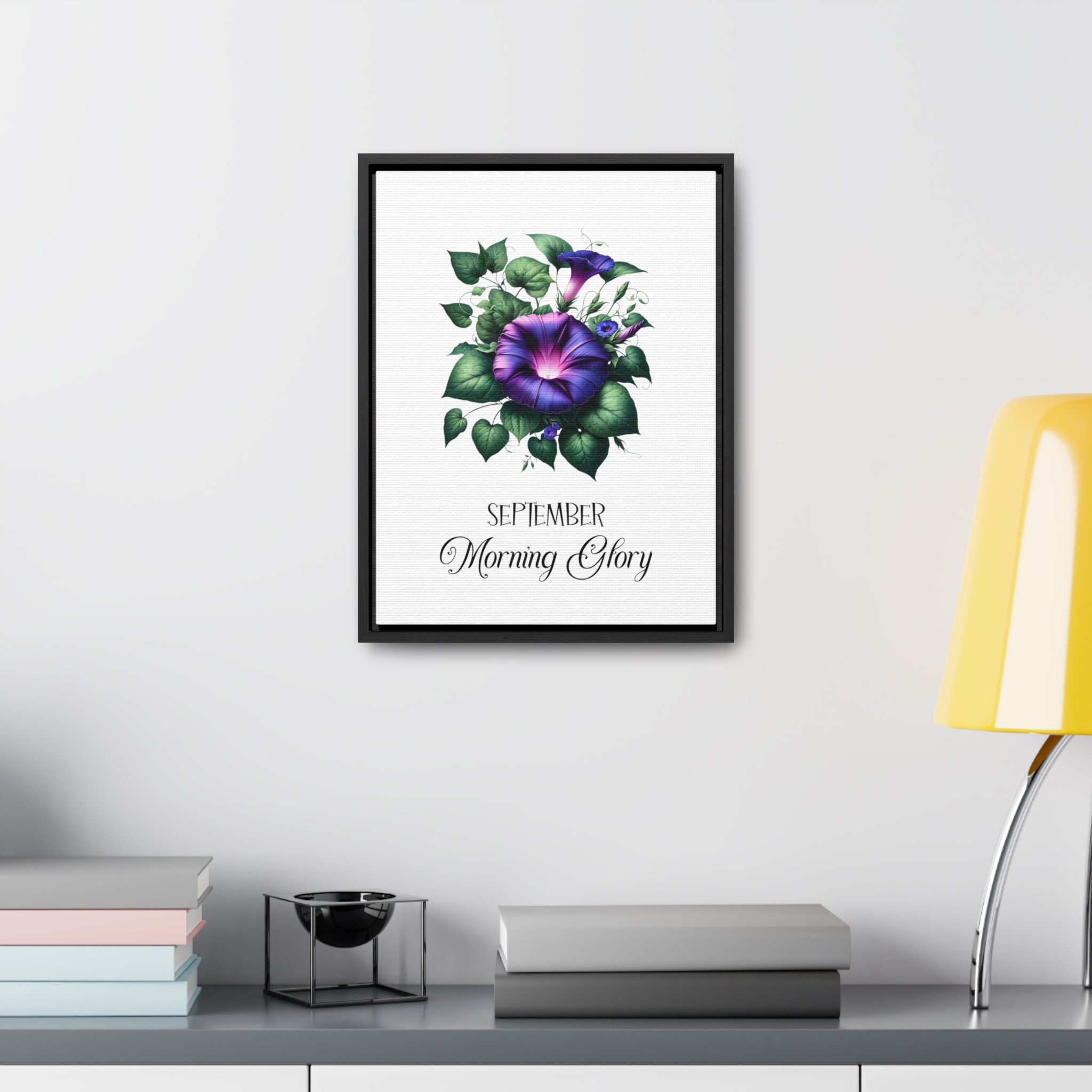 Birth Floral Month, September Morning Glory Floral Wall Art, Botanical ...