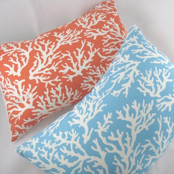 Coral Outdoor Pillows - Etsy
