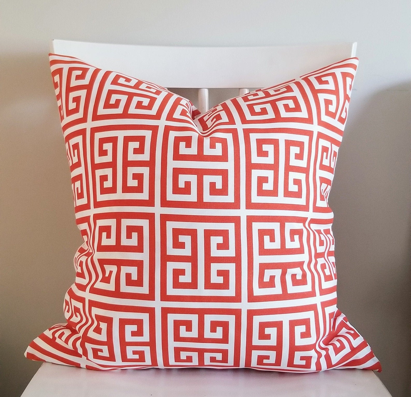 Greek Key Print Indoor Outdoor Decorative Pillow Cover - Etsy