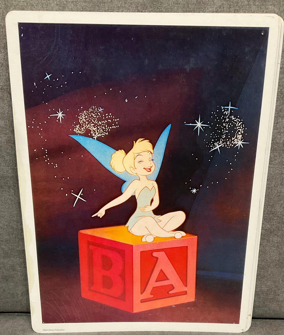 Tinker Bell Sitting on a Red Alphabet Block. - Etsy Canada