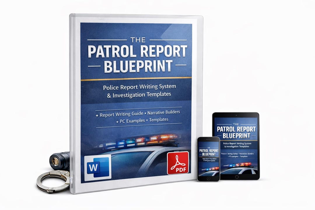 Police Report Writing Guide | Patrol Narrative Templates, PC Examples ...