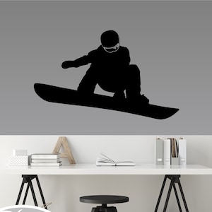 Snowboard Decal, Extreme Sports, Snowboarder Sticker, Kids Room Decor ...