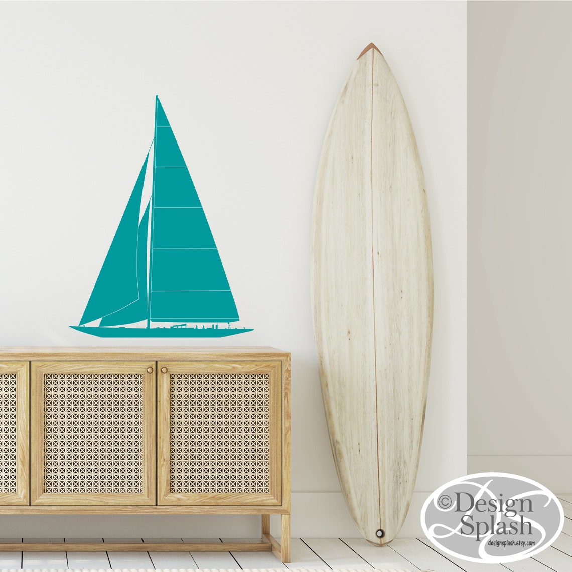 SAILBOAT Wall Decal, Nautical Beach House Decor T-101 - Etsy