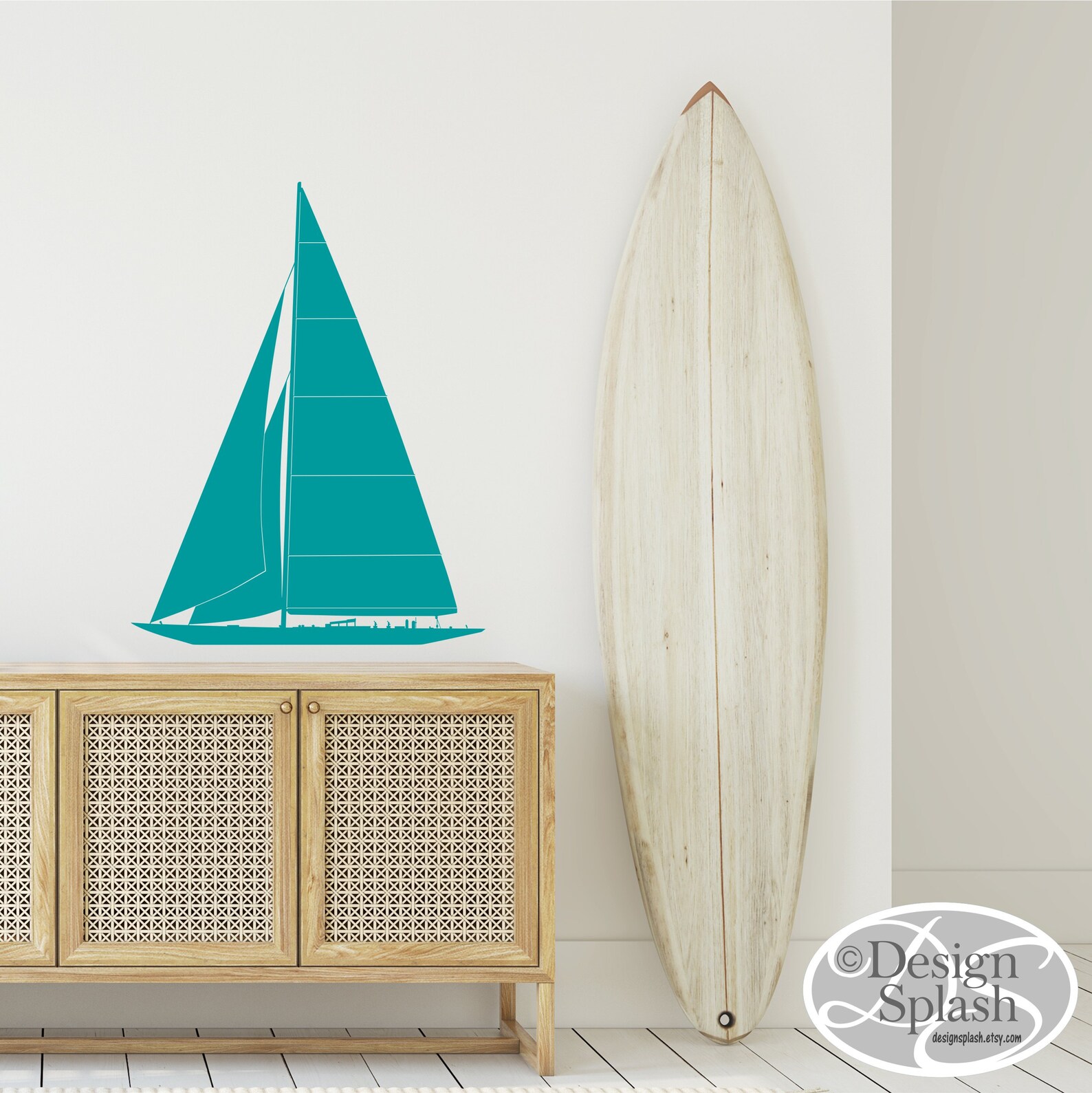 SAILBOAT Wall Decal Nautical Beach House Decor T-101 - Etsy