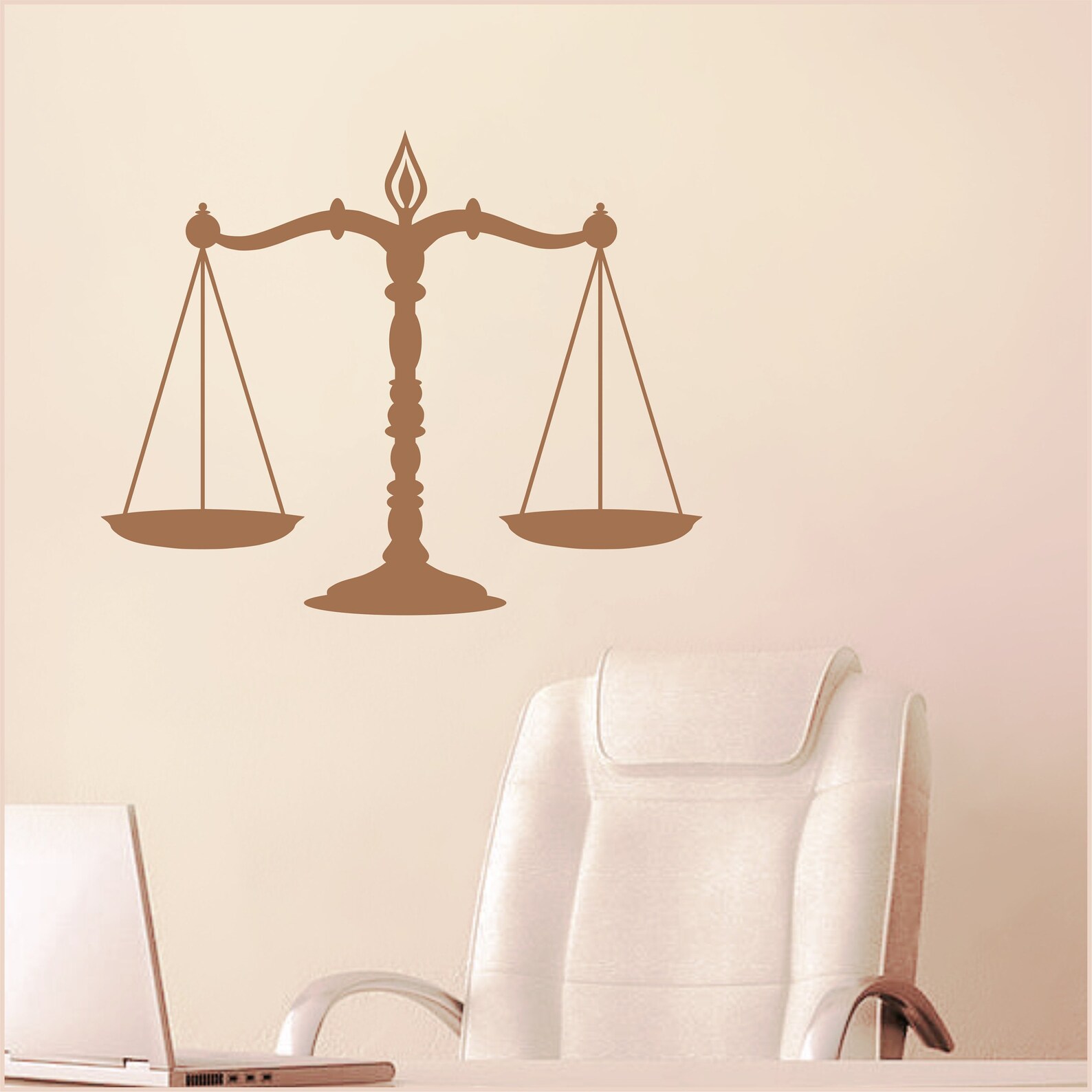 SCALES of JUSTICE Vinyl Wall Decal, Courtroom Wall, Lawyer Decal ...