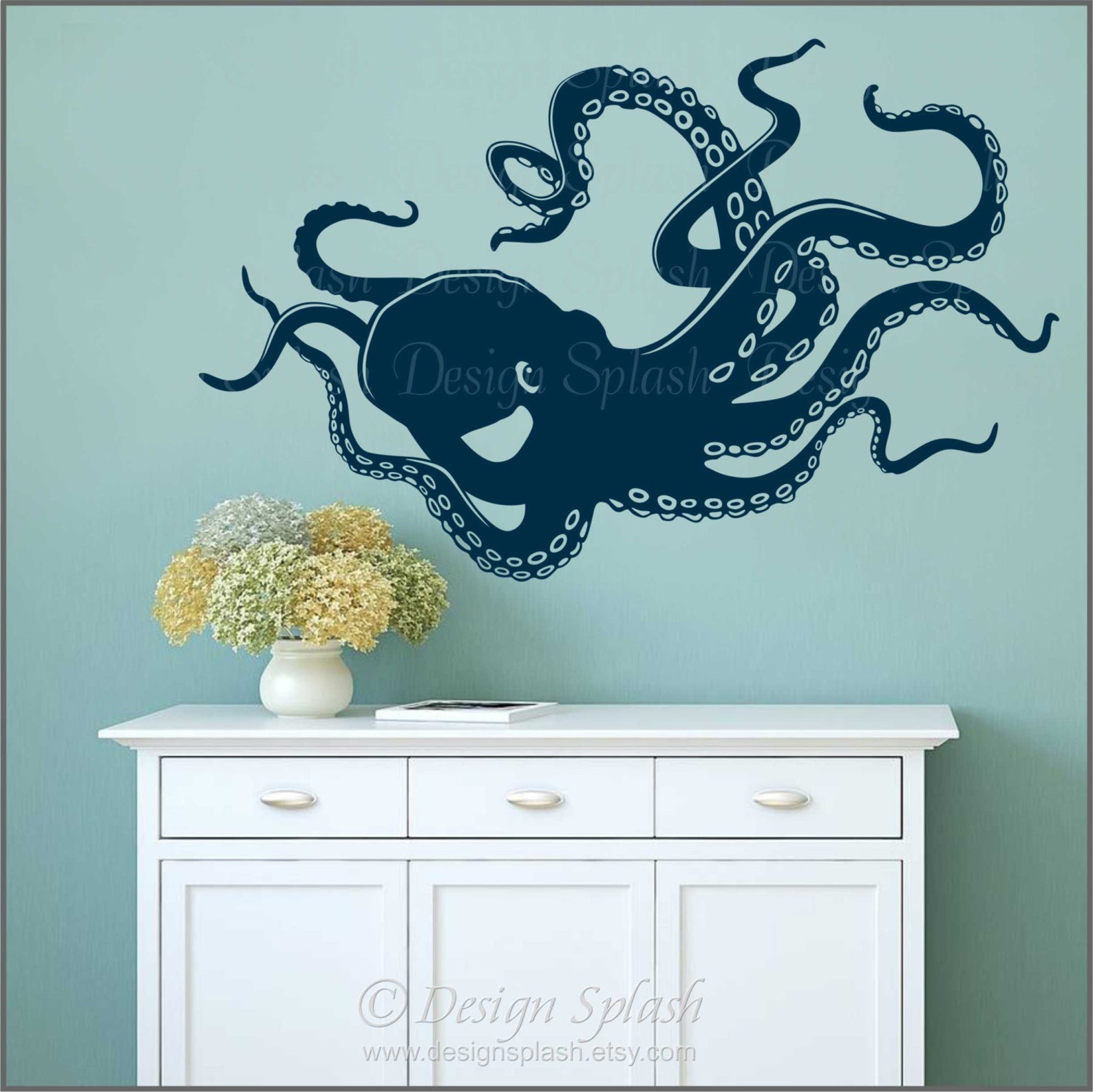 OCTOPUS Vinyl Wall Decal A-101 | Etsy