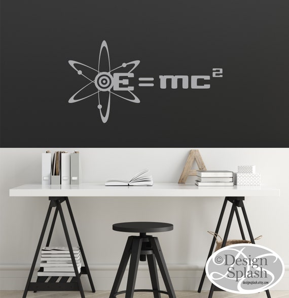 Vinyl Wall Decal ATOMIC Symbol EINSTEINS Formula Theory of | Etsy