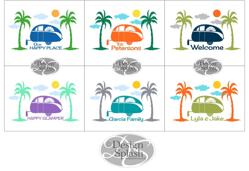 RV Camping Decal Tropical Palm Trees Glamping Decor SP-145 - Etsy