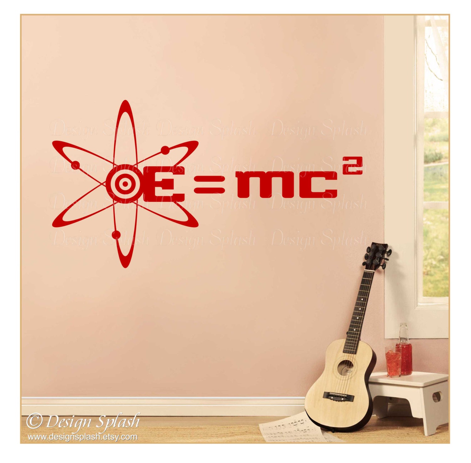 Vinyl Wall Decal ATOMIC Symbol EINSTEINS Formula Theory of | Etsy
