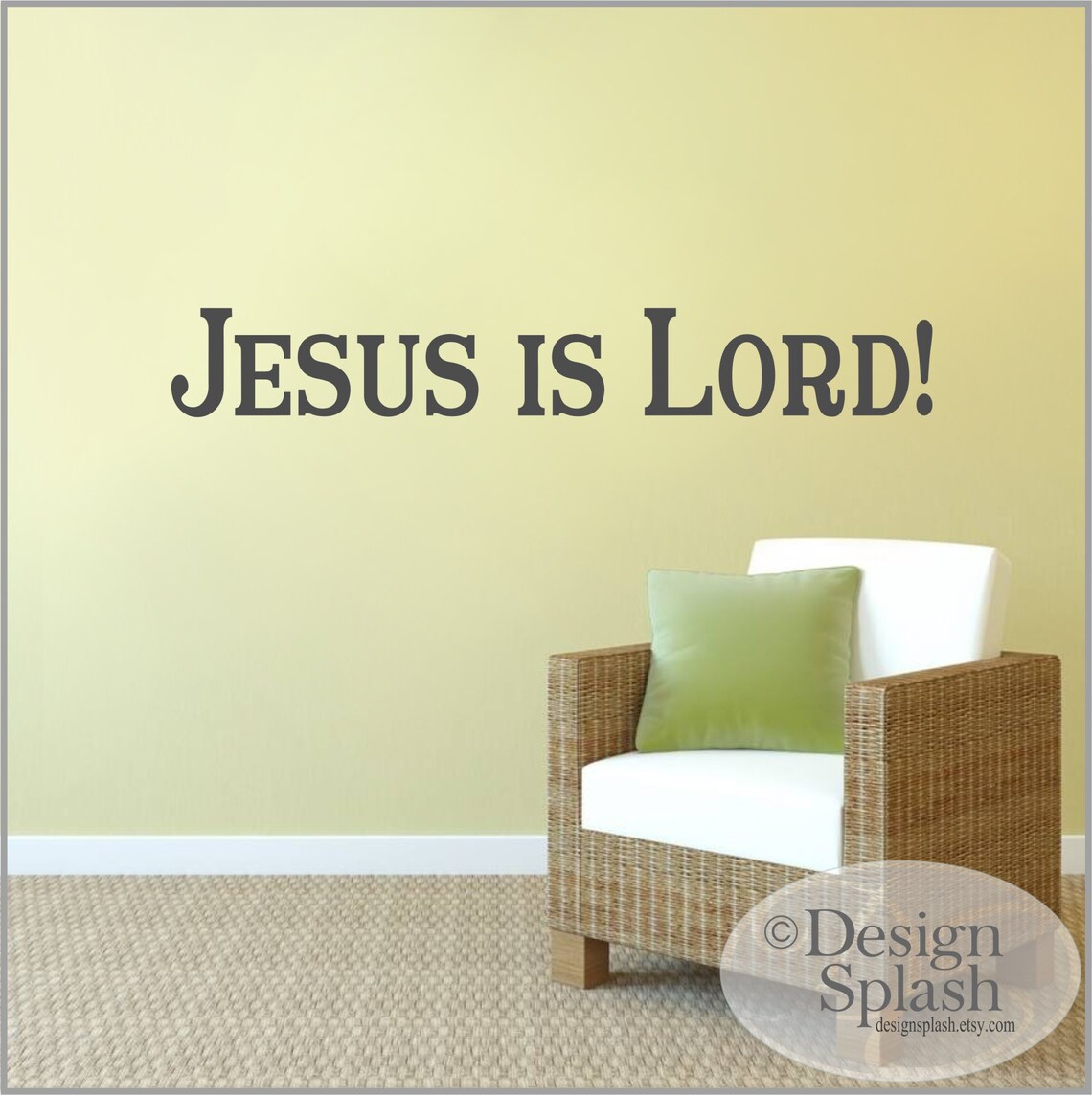 JESUS IS LORD Wall Decal, Vinyl Words Sticker, Bible Quote, Scripture ...