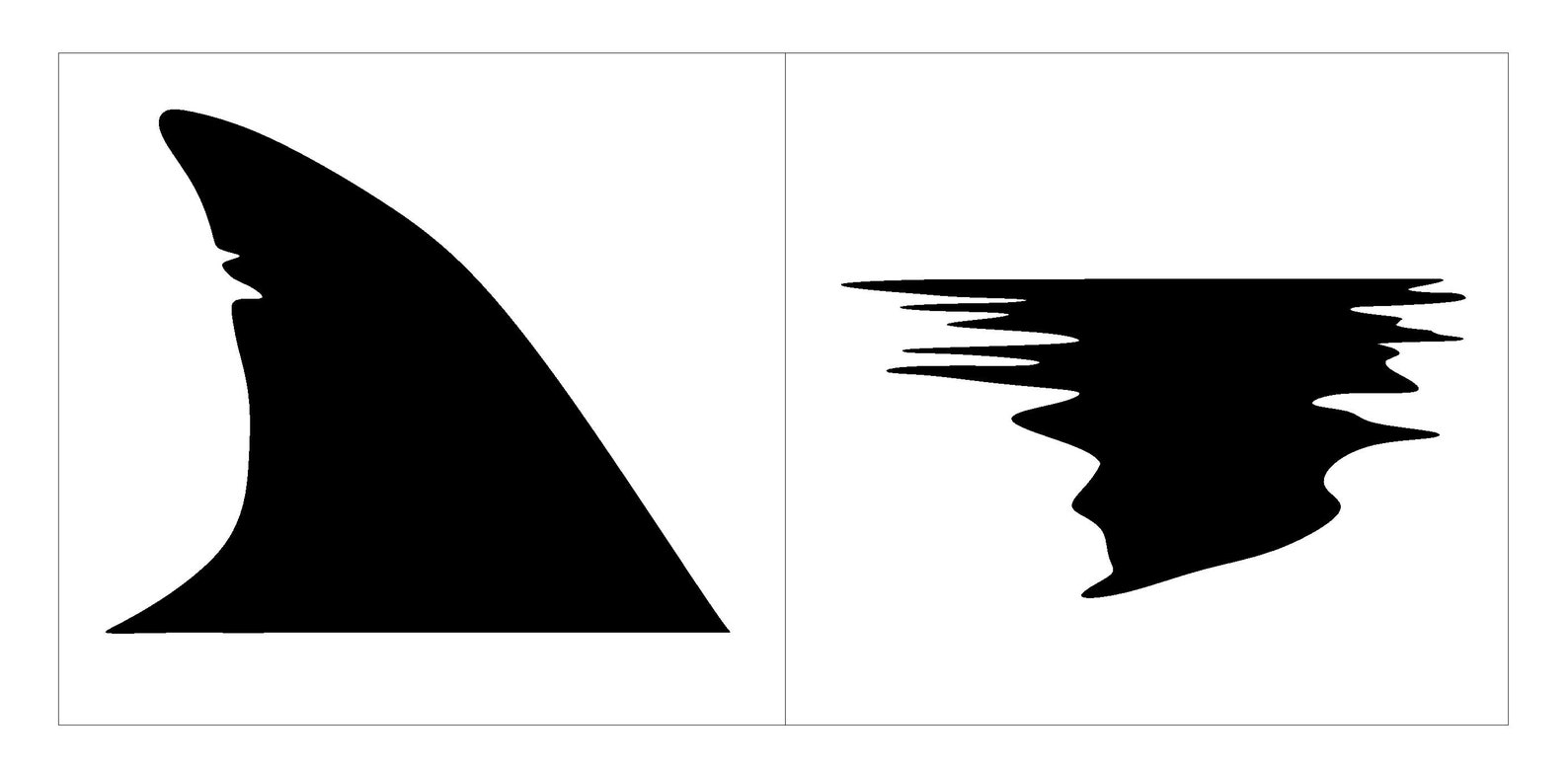 Shark Fin Decal Beach House Wall Art Shark Lover's Gift - Etsy