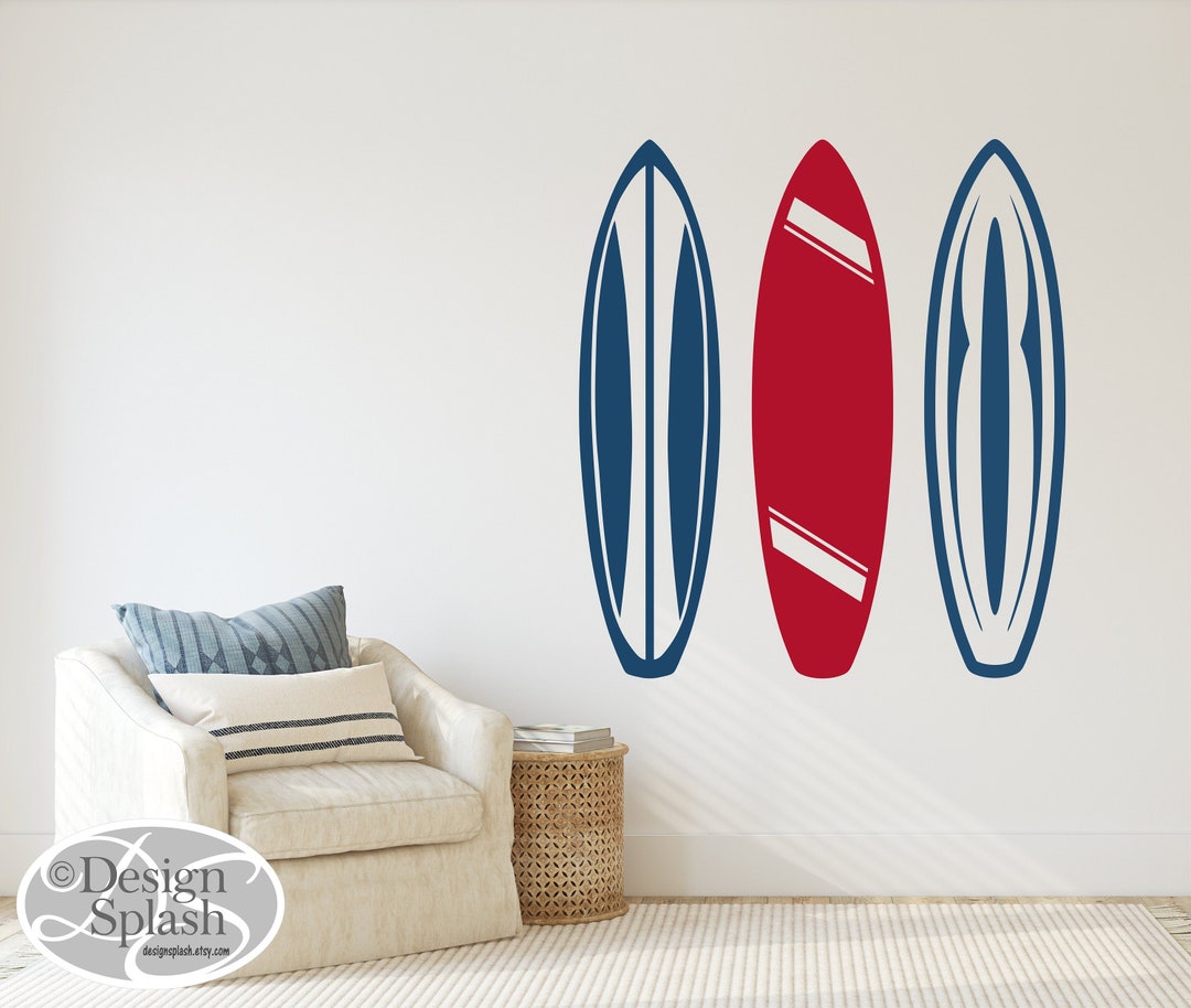 3 Surfboards Decal Set, 60 Boards to Choose From, Surfing Sticker ...